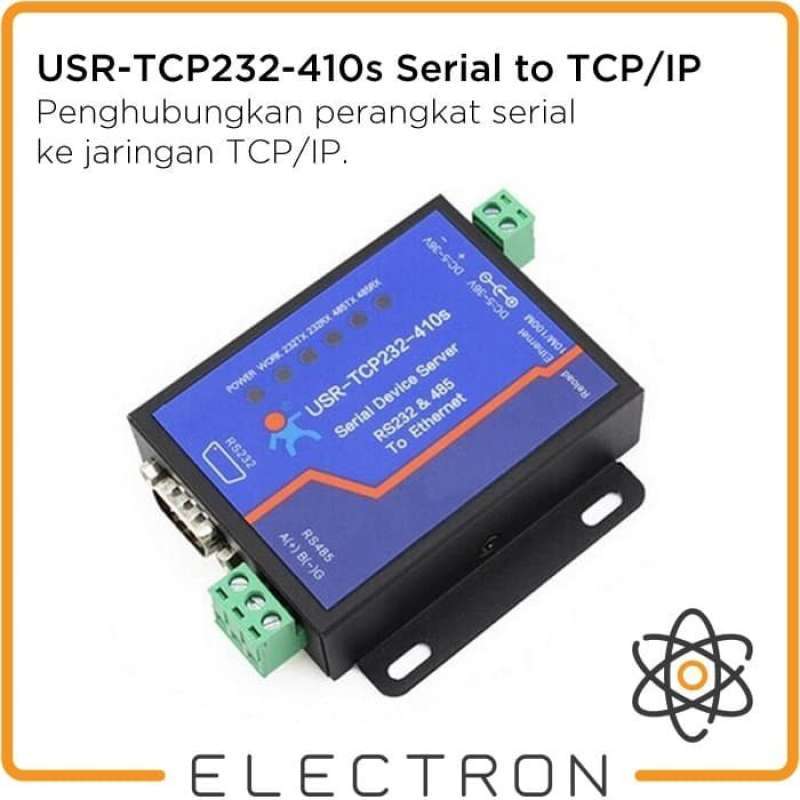 Jual USR TCP232 410s Serial To TCP IP RS232 RS485 Gateway Ethernet