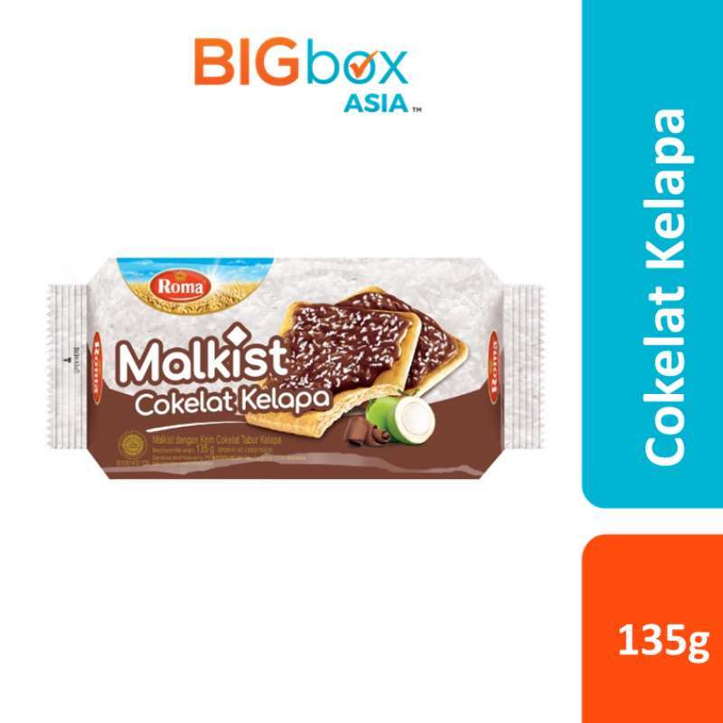 Promo Roma Malkist Rasa Coklat Kelapa 135g Diskon 8 Di Seller BIGbox