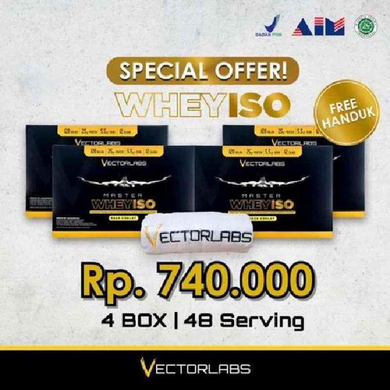 Jual VECTORLABS MASTER WHEYISO ISOLATE MASTER WHEY 4 BOX 48 SERVING