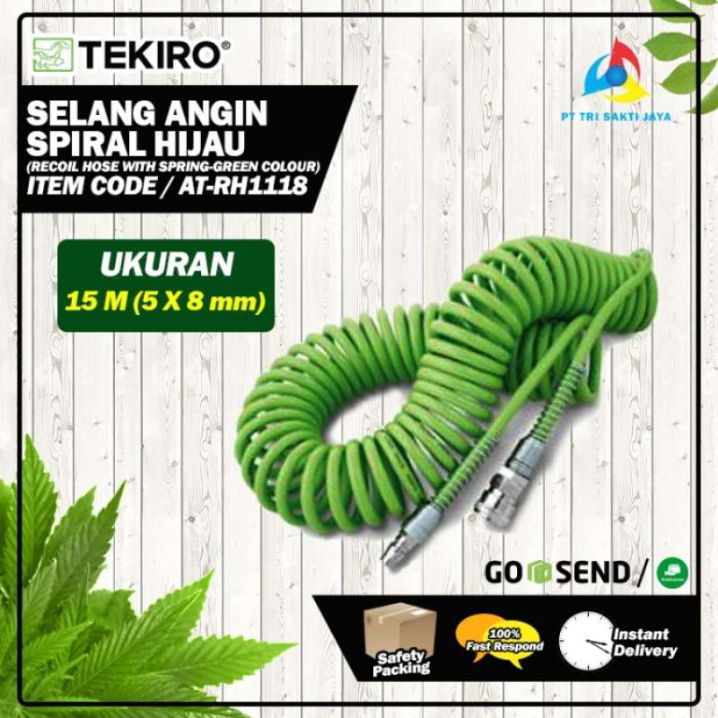 Promo Tekiro Selang Angin Spiral Hijau Ukuran M X Mm At Rh Diskon Di Seller