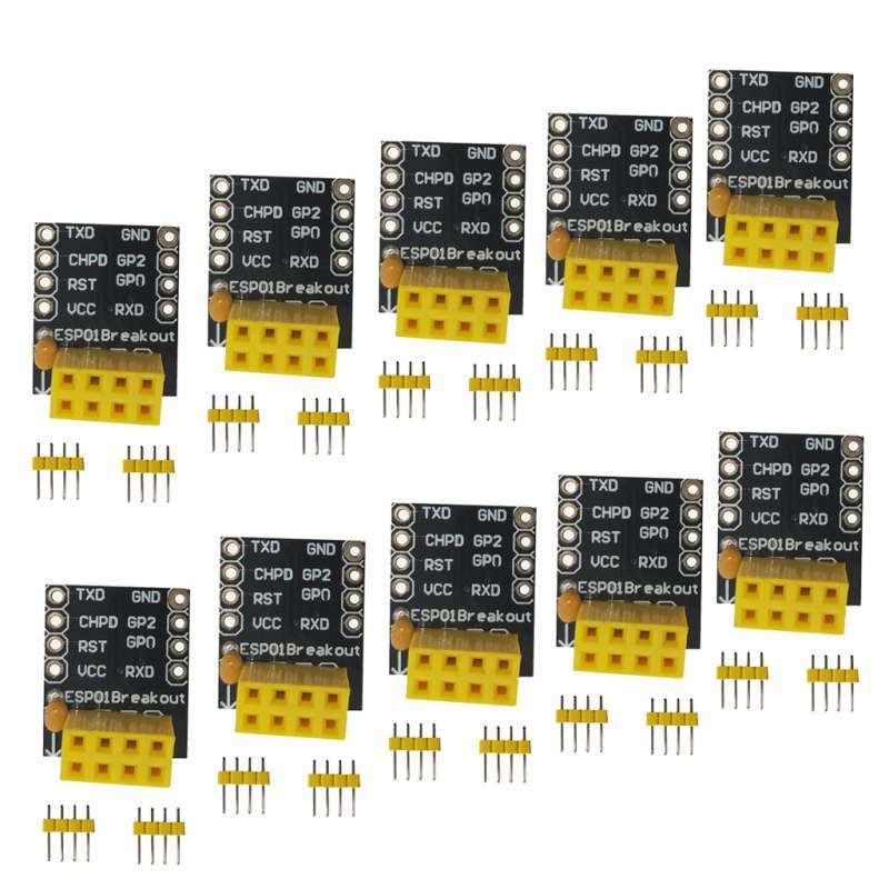 Promo 10pcs ESP01 ESP01S Breakout Breadboard Adaptor For ESP8266 Pin
