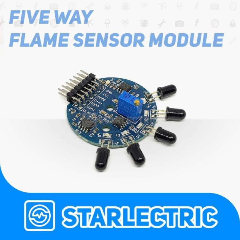 Jual Promo Five 5 Way Flame Sensor Api 5 Channel Sensor Arduino Robot