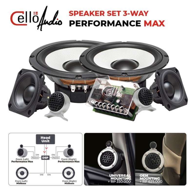 Promo Speaker Split Component Way Cello Performance Max Diskon Di