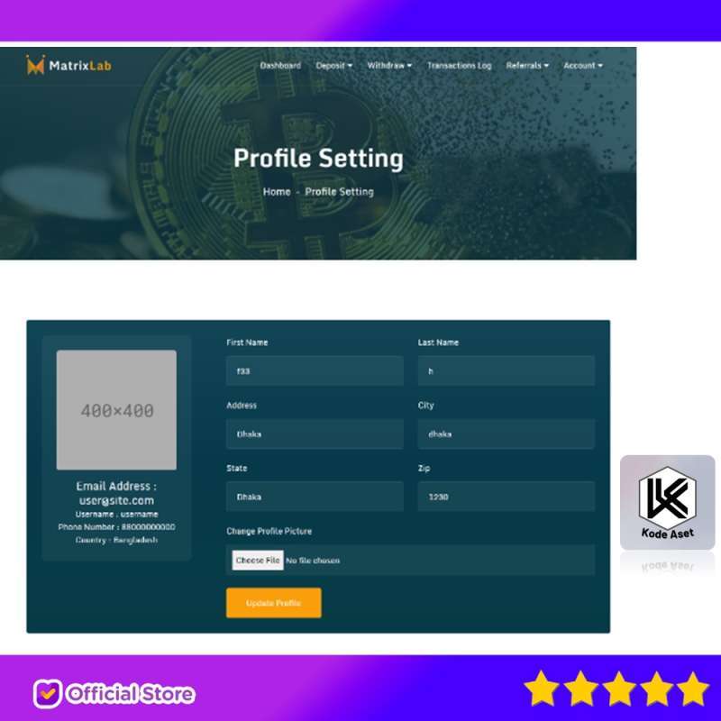 Promo Source Code Aplikasi Matrixlab Multilevel Matrix Platform By