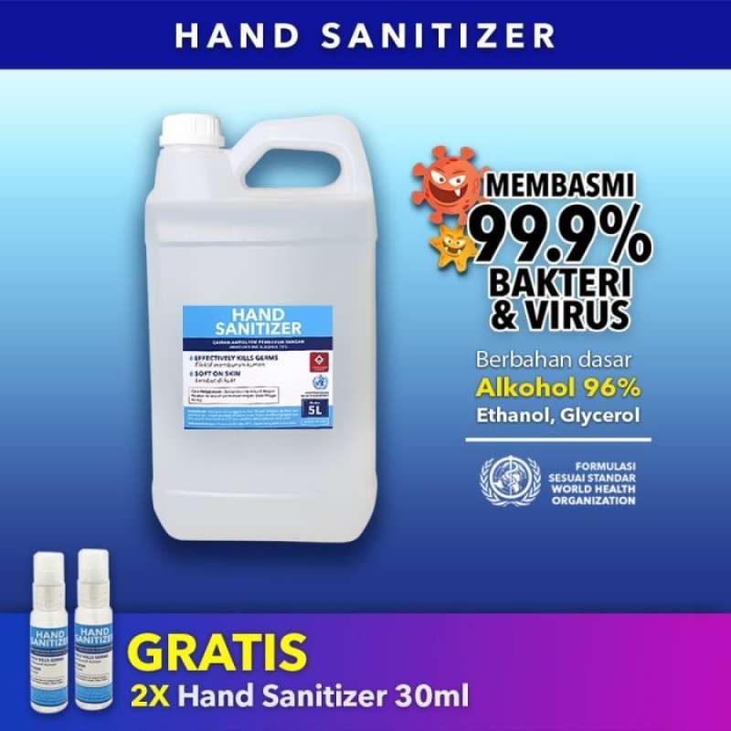 Promo Hand Sanitizer C Hand Antiseptic Can Steril Kuman 5 Liter