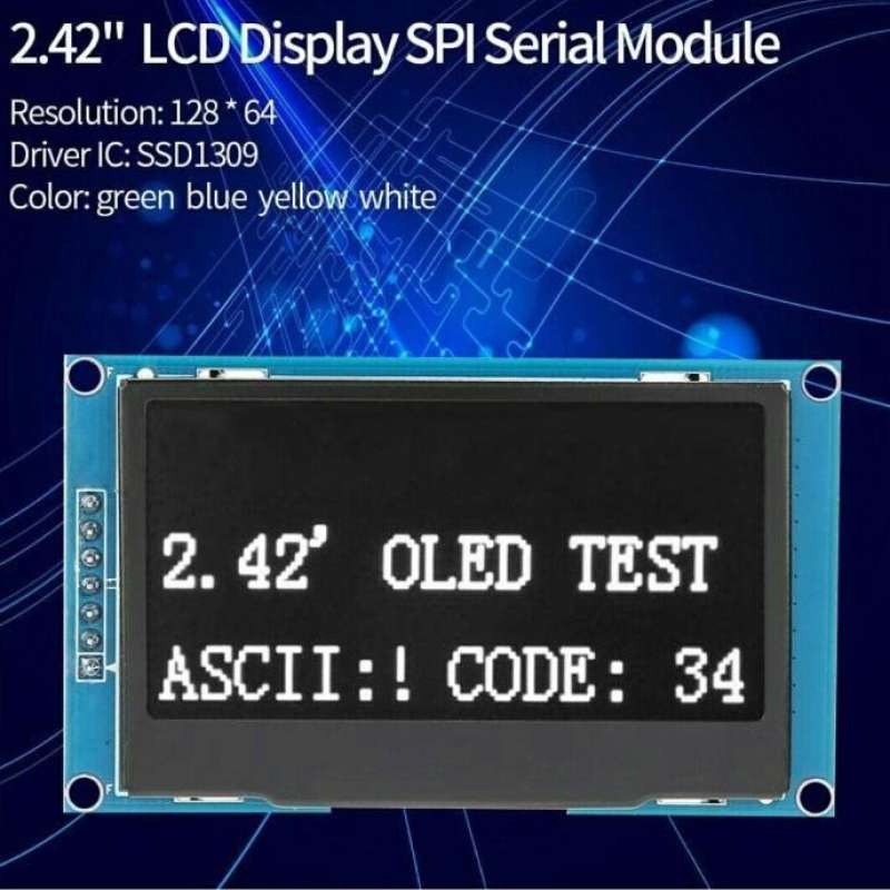 Promo New 2 42 12864 Blue Oled Display Module For Arduino Ready Diskon