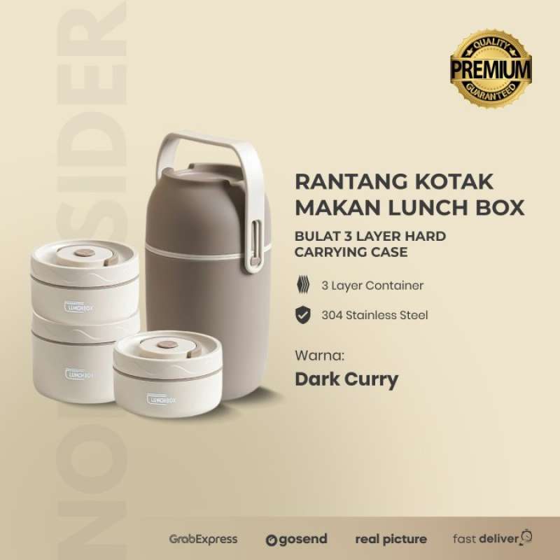 Jual Rantang Kotak Makan Lunch Box 3 Layer Insulated Carrying Case Js