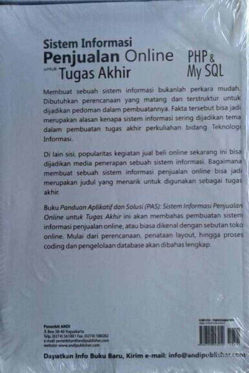 Promo Buku Sistem Informasi Penjualan Online Untuk Tugas Akhir Php