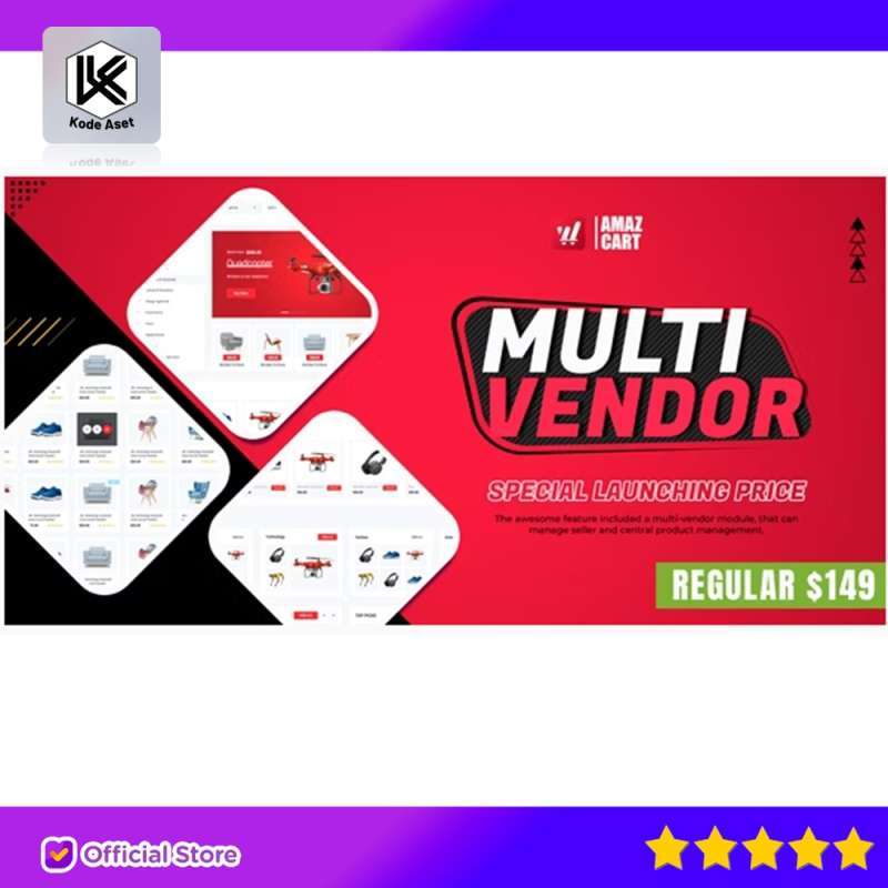 Promo SOURCE CODE APLIKASI MULTI VENDOR AMAZCART LARAVEL ECOMMERCE