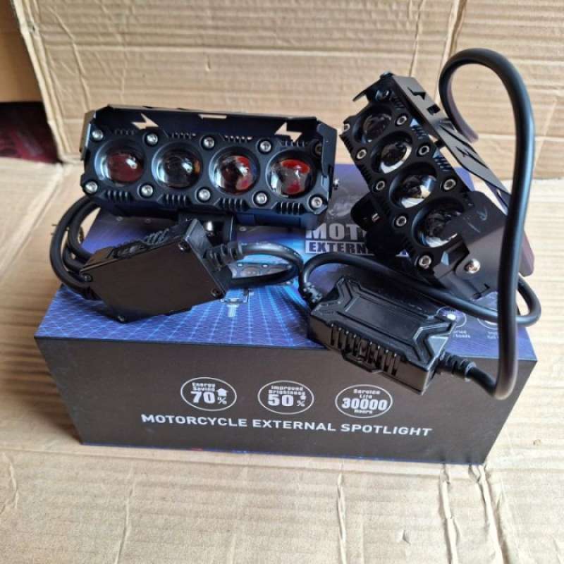 Promo Promo Lampu Sorot Kabut Sql 5 Mata Biled Mini Projie Blue Lens