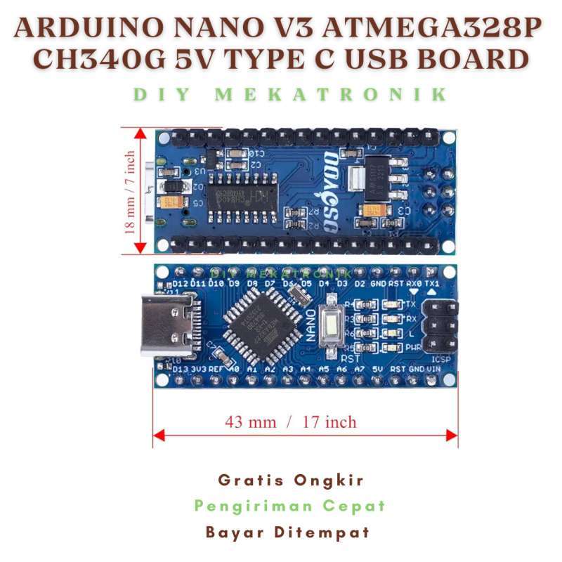 Jual Arduino Nano V Atmega P Ch G V Type C Usb Board Di Seller Diy Mekatronik Turangga