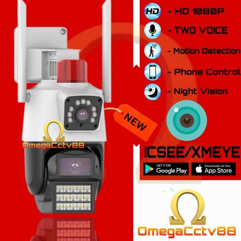 Promo Ip Cam Cctv App Icsee Mp K Wifi Ptz Camera Outdoor Dual Lensa