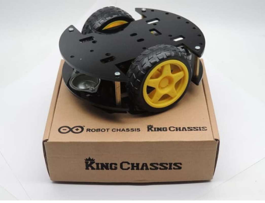 Promo Kit Arduino 2wd Round Smart Car Frame Body Robot Chasis King