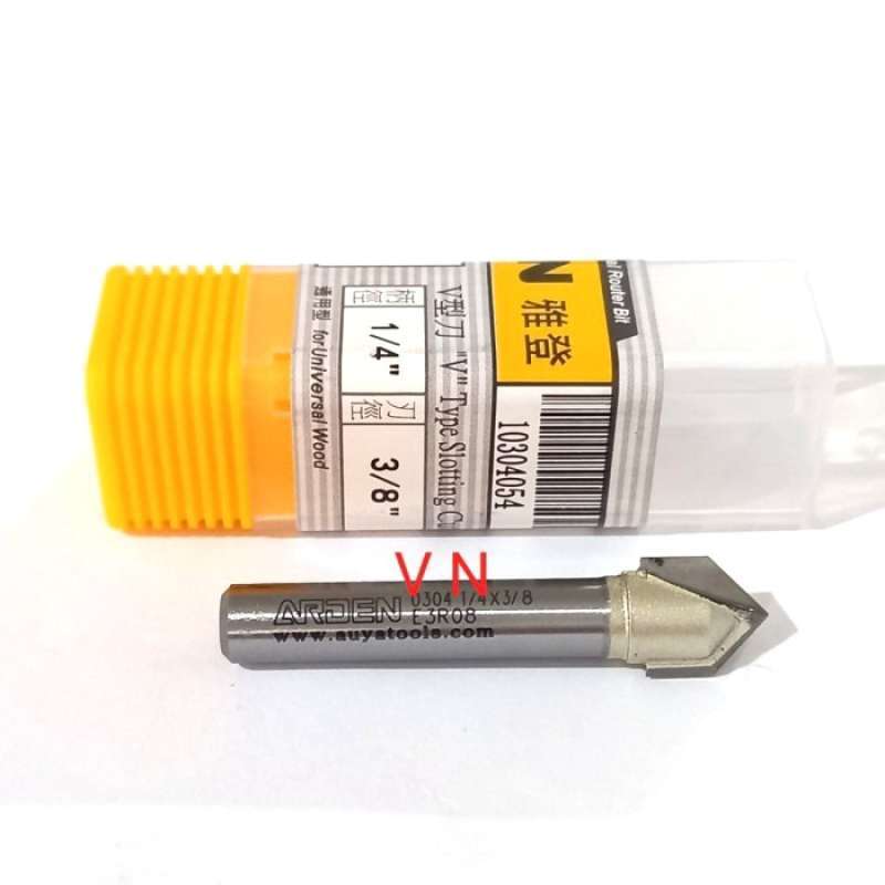 Promo Mata Fil router V Groove 10 Mm 1 4 X 3 8 Lancip 90â Merk Arden