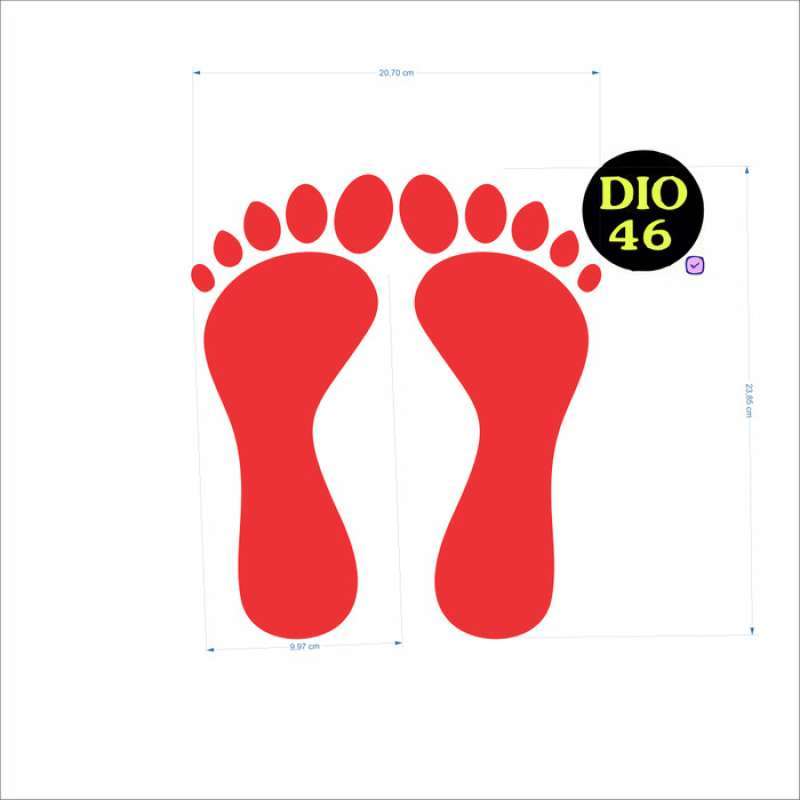 Jual Stiker Tapak Kaki Telapak Ukuran L Wallpaper Sticker Dinding