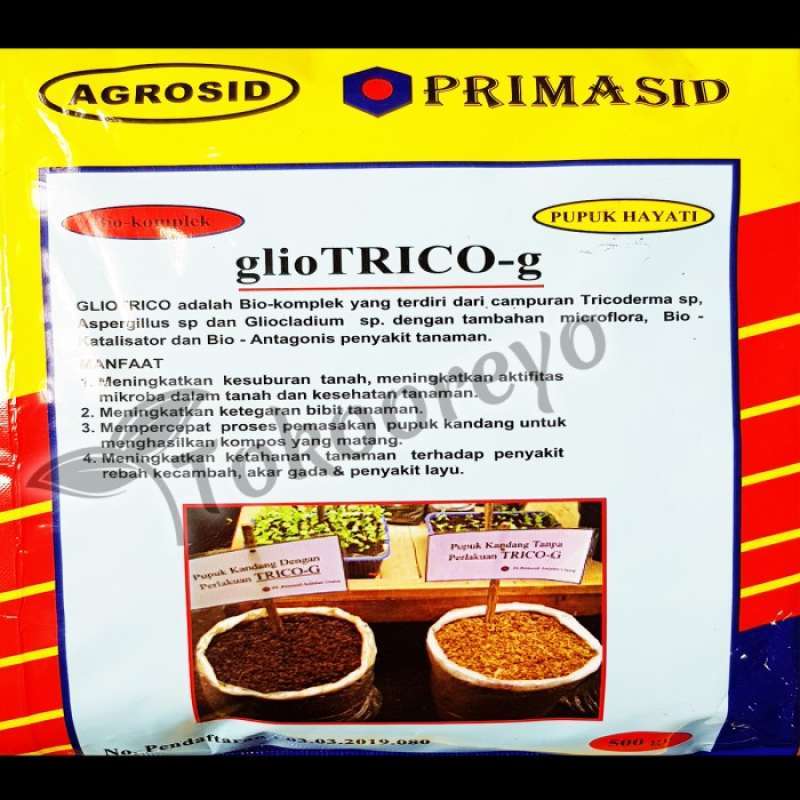 Promo Pupuk Glio Trico G 500 Gram Kemasan Pabrik Hayati Trichoderma