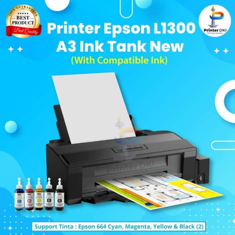 Promo Printer Epson L1300 Inktank Single Function Print A3 Printer