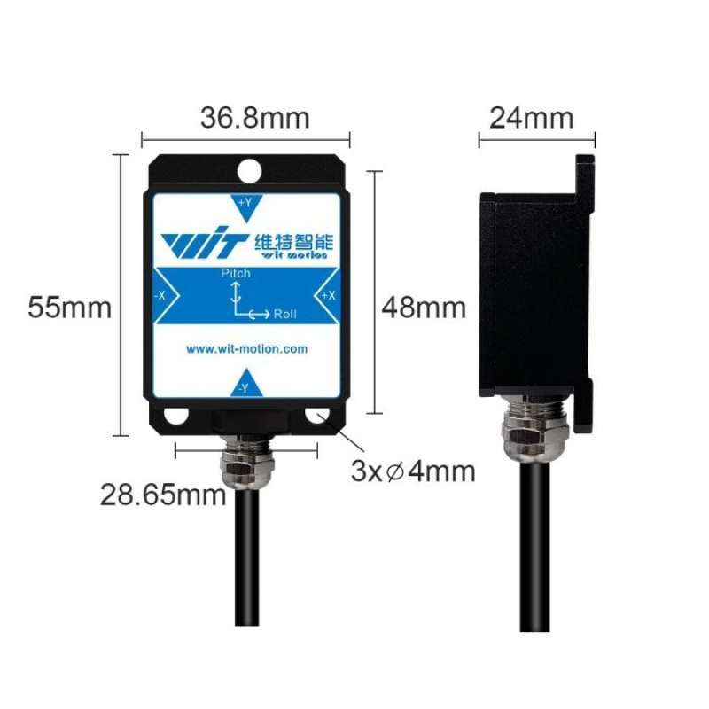 Jual Witmotion Sindt Rs485 Imu 2 Axis Sensor Digital Tilt Angle