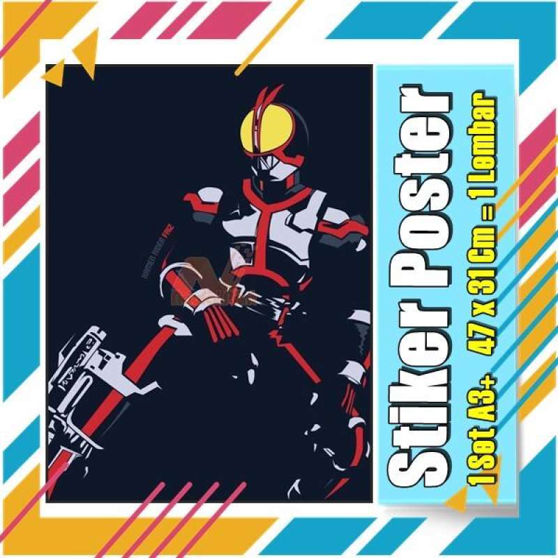 Jual Stiker Label Kamen Rider Kuga Dekade Double Kuuga Riuki Kesatria