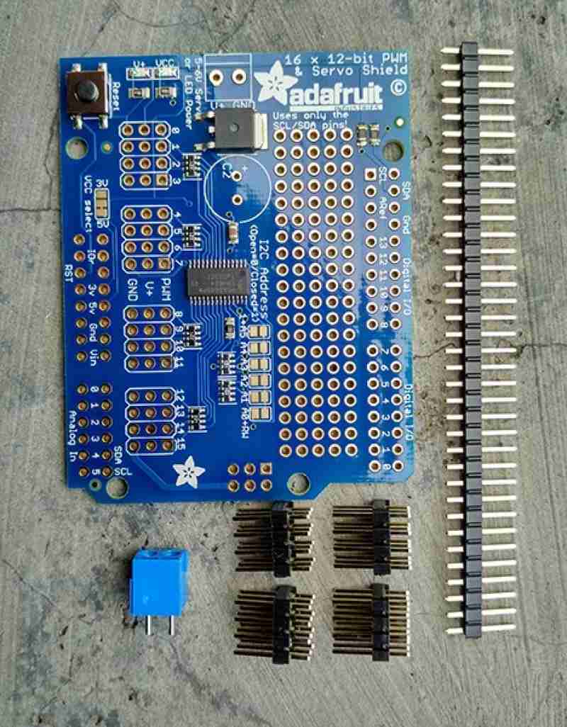 Promo Adafruit 16 Channel 12 Bit PWM Servo Shield I2C Interface Diskon