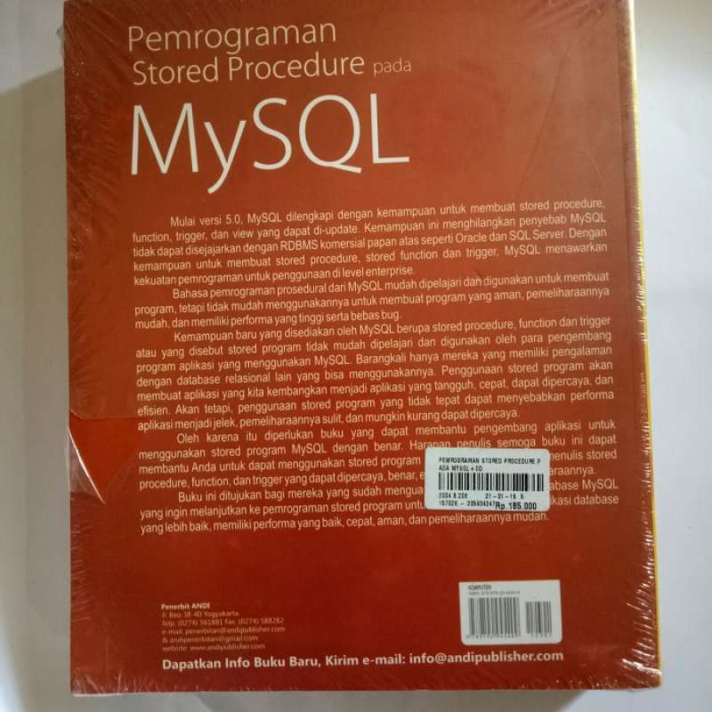 Promo Ori Pemrograman Stored Procedure Pada Mysql Bonus Cd Diskon
