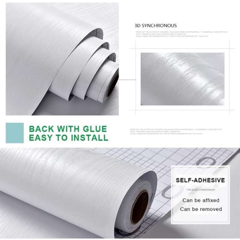 Promo Wallpaper Putih Polos Serat Kayu Wallpaper Dinding Diskon Di Seller ERWIN TAS RANSEL