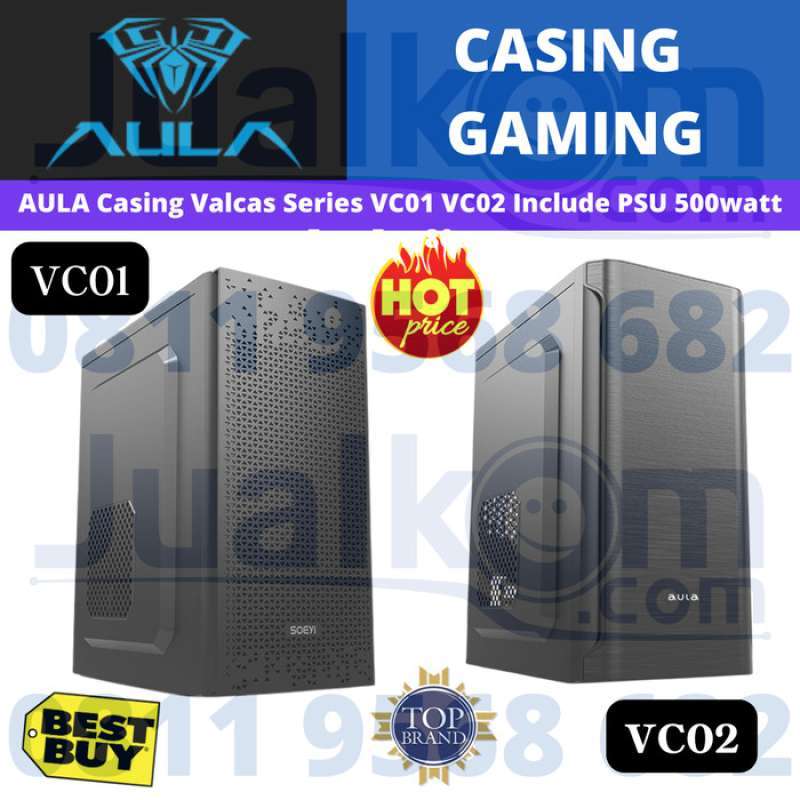 Promo Aula Casing Valcas Series Vc01 Vc02 Include Psu 500watt Free Fan