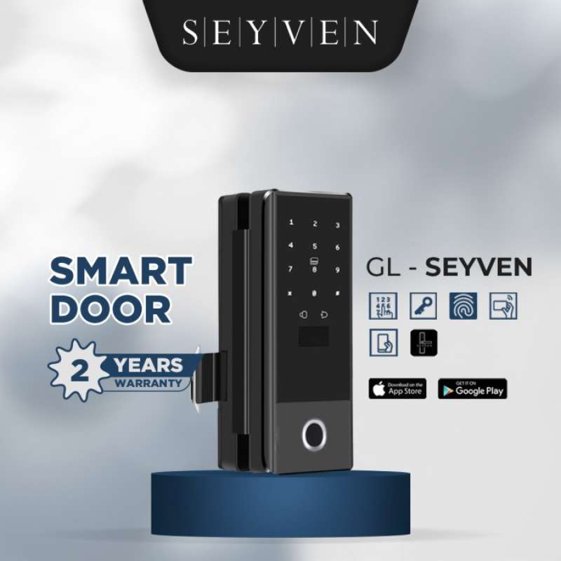Promo Seyven Smart Door Lock Pintu Kaca Frameless Glass Door App