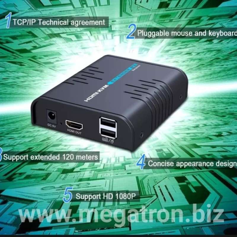 Promo Receiver Unit Untuk Kvm Extender Hdmi Usb Over Lan Network
