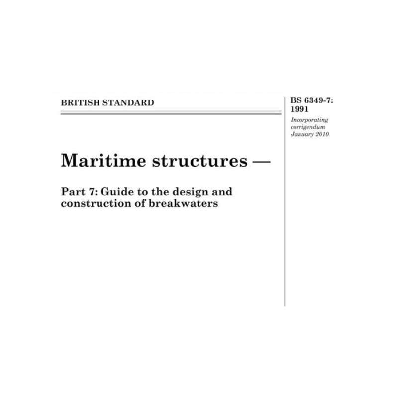 Promo Buku Standard Teknik Kapal Bs 6349 7 1991 Maritime Structures