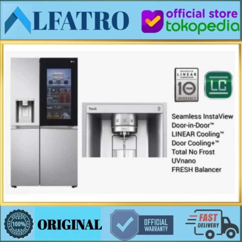 Jual Lg Kulkas Side By Side Gc X257cses Intaview Gcx257cses Inverter Di