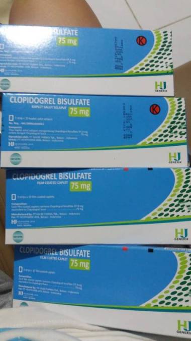 Jual Clopidogrel Tablet 75 Mg Obat Pengencer Darah [10 Tablet/strip] Di ...