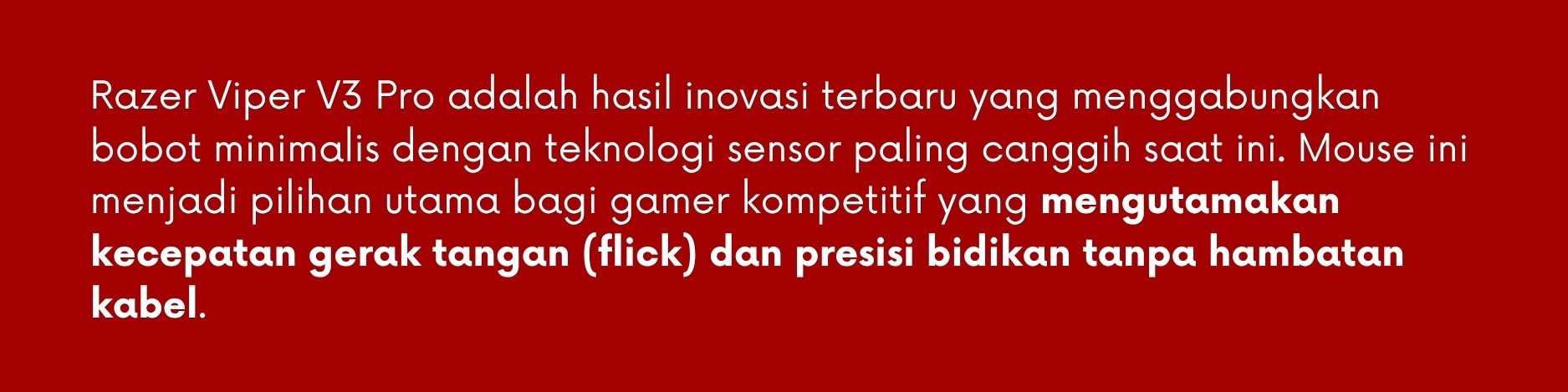 Mouse Razer Viper V3 Pro - Review & Spesifikasi Lengkap