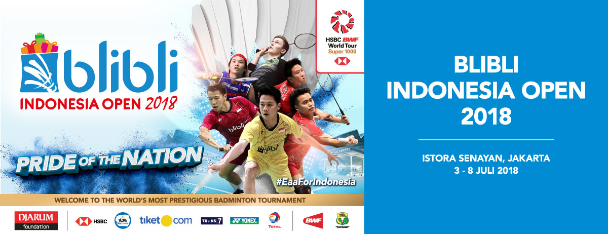 Blibli INDONESIA Open 2018 : Round of 32-FINAL (03-08 July ...