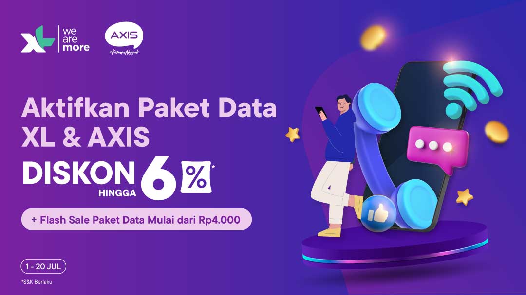 Promo Top-Up Paket Data XL & Axis 📢 Terbaru Juli 2024 - Blibli