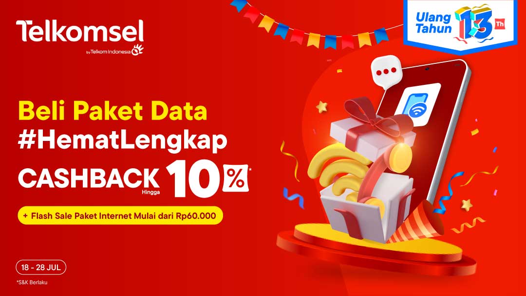 Promo Ulang Tahun Telkomsel Terbaru Juli 2024 - Blibli