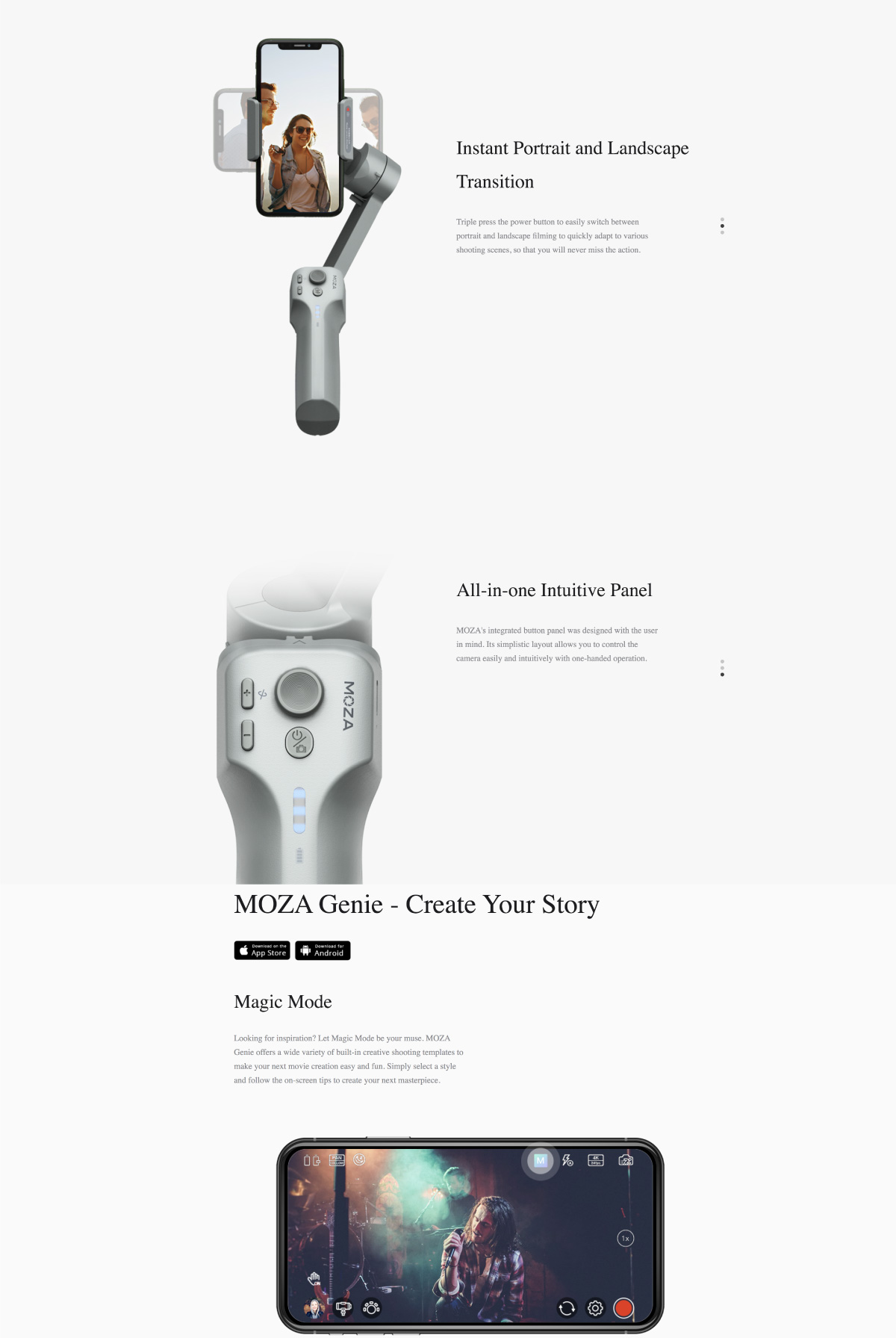 Moza Mini MX Gimbal Stabilizer for Smartphones