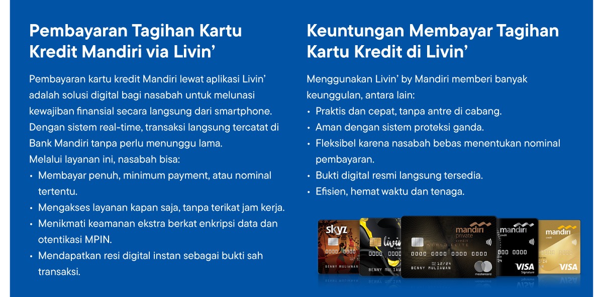 Cara Membayar Tagihan Kartu Kredit Mandiri