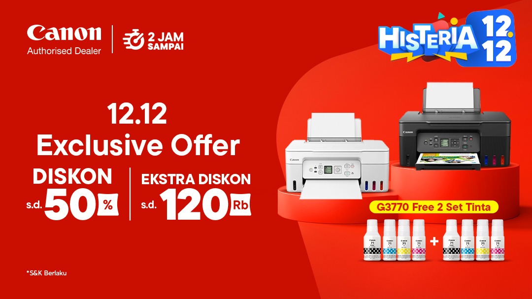Promo Printer Canon - Diskon Hingga 50% - Harga Terbaru Januari 2025