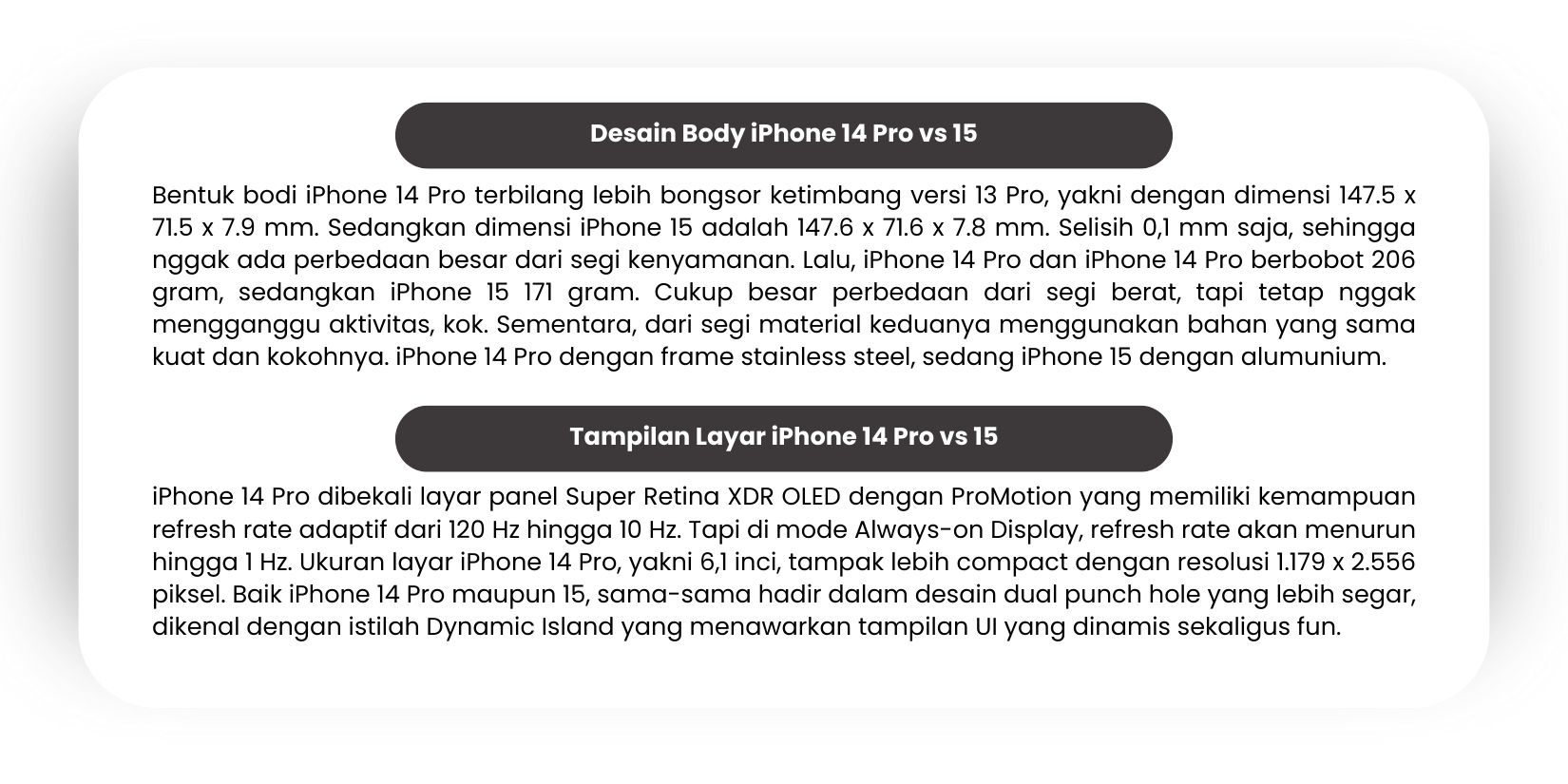 7 Perbedaan iPhone 14 Pro dan 15, Skip yang Mana Nih?