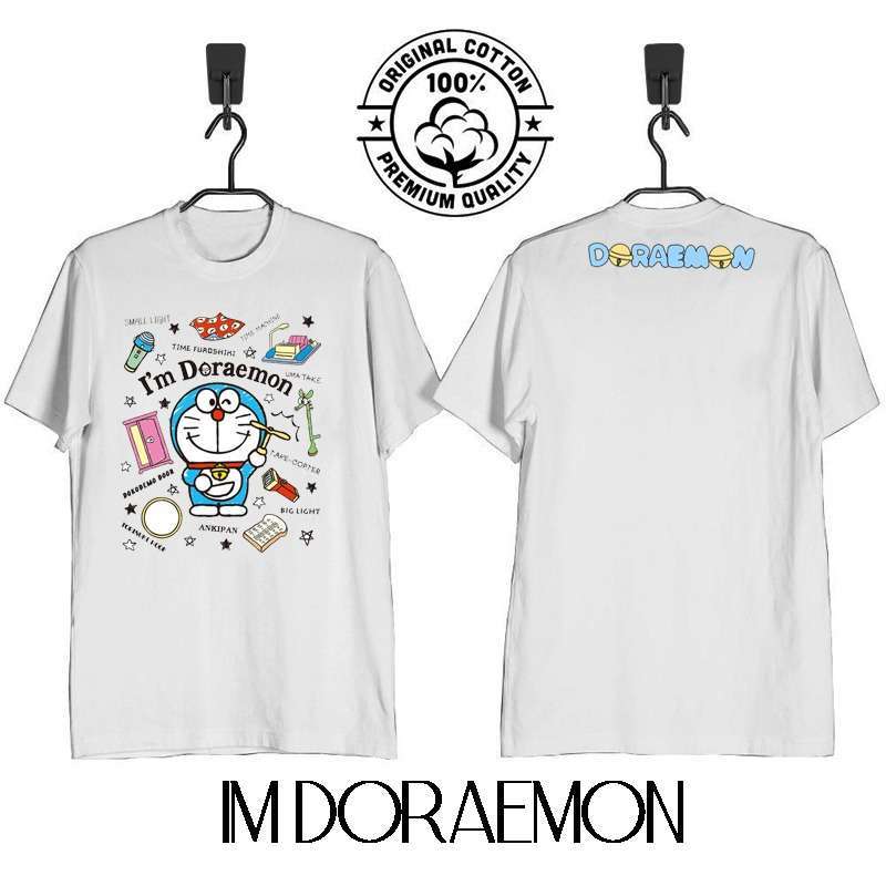 baju doraemon putih
