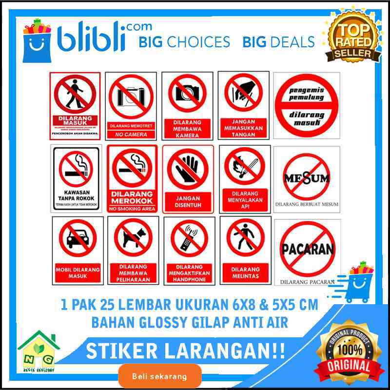 contoh warning label