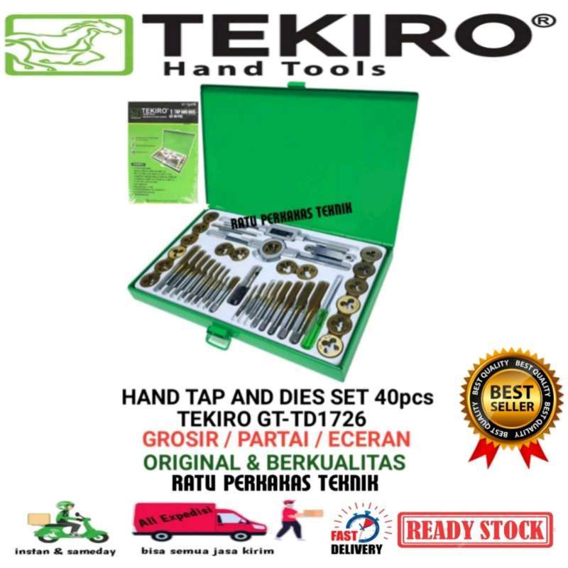Promo Tekiro Tap And Die Set 40 Pcs Hand Tap Ulir Baut Alat Senai Buat Drat Baut Patah Gt td1726 Tab Balik Diskon 38 Di Seller Ratu Perkakas Teknik Limus Nunggal Kab