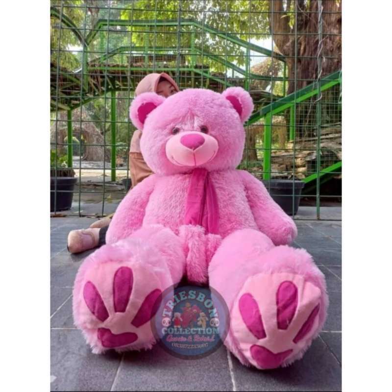 boneka teddy bear pink