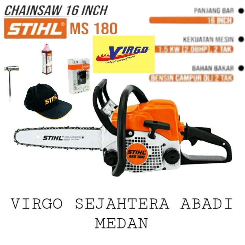 Jual Stihl Ms 180 Chainsaw Chain Saw Senso Gergaji Potong Kayu 16 16 Ms 180 Di Seller Virgo Sejahtera Abadi Pasar Baru Kota Medan Blibli