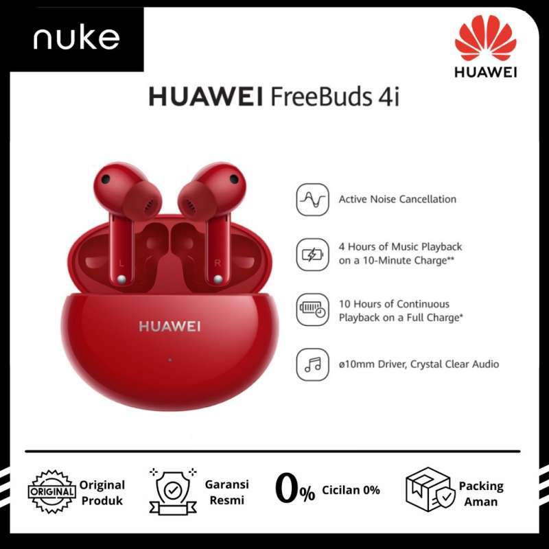 Jual HUAWEI Freebuds 4i Wireless Earphone - Red Di Seller Jual HUAWEI Freebuds 4i Wireless Earphone - Red Di Seller