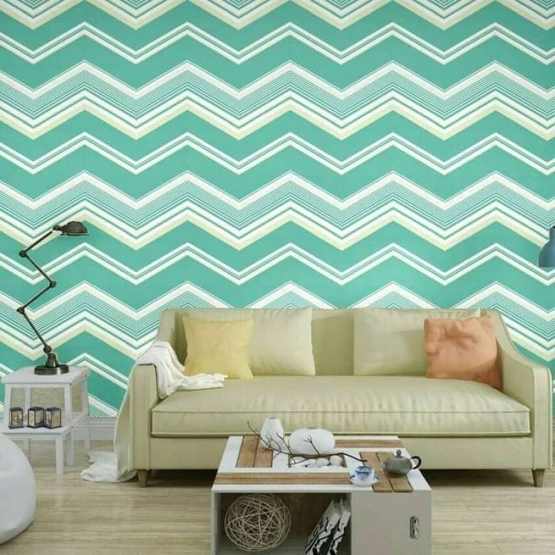 wallpaper dinding zigzag