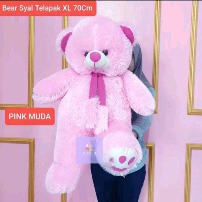 boneka teddy bear pink