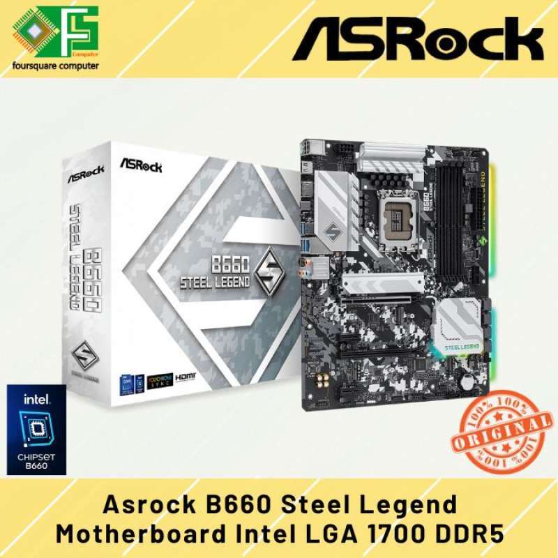Jual Motherboard Asrock B660 Steel Legend Intel Lga 1700 Gen Jual Motherboard Asrock B660 Steel Legend Intel Lga 1700 Gen