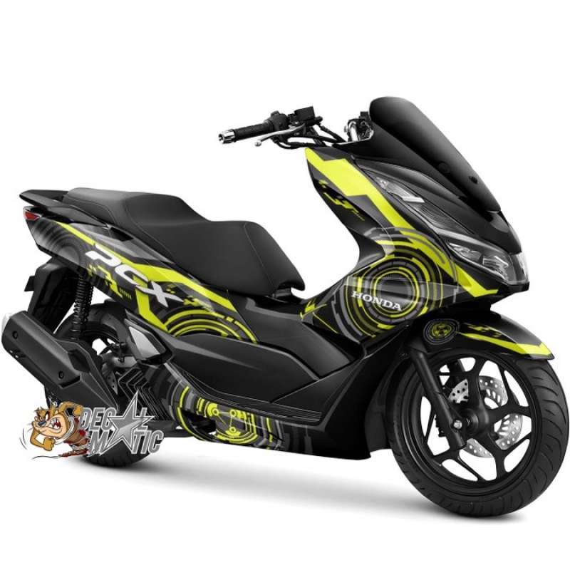 Jual Decal Stiker Full Body Motor Honda Pcx 160 Pcx150 Grafis Techno Pcx 160 Kuning Di Seller Decalmatic Randugunting Kota Tegal Blibli